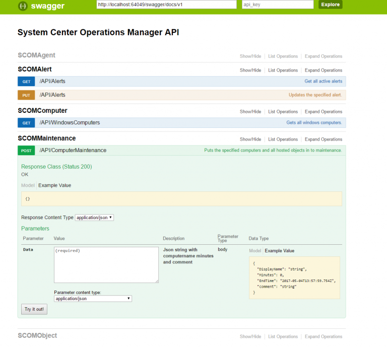 Web API for System Center Operations Manager - adatum